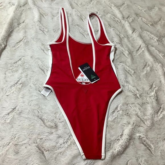 Guess | Swim | Guess Red 4th Anniversary Onepiece Cheeky Swimsuit ...